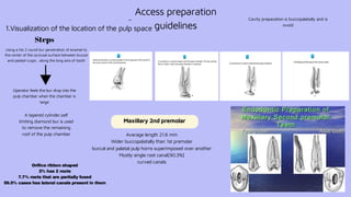 Presentation on Access Cavity Preparation in Premolars (Maxillary and ...