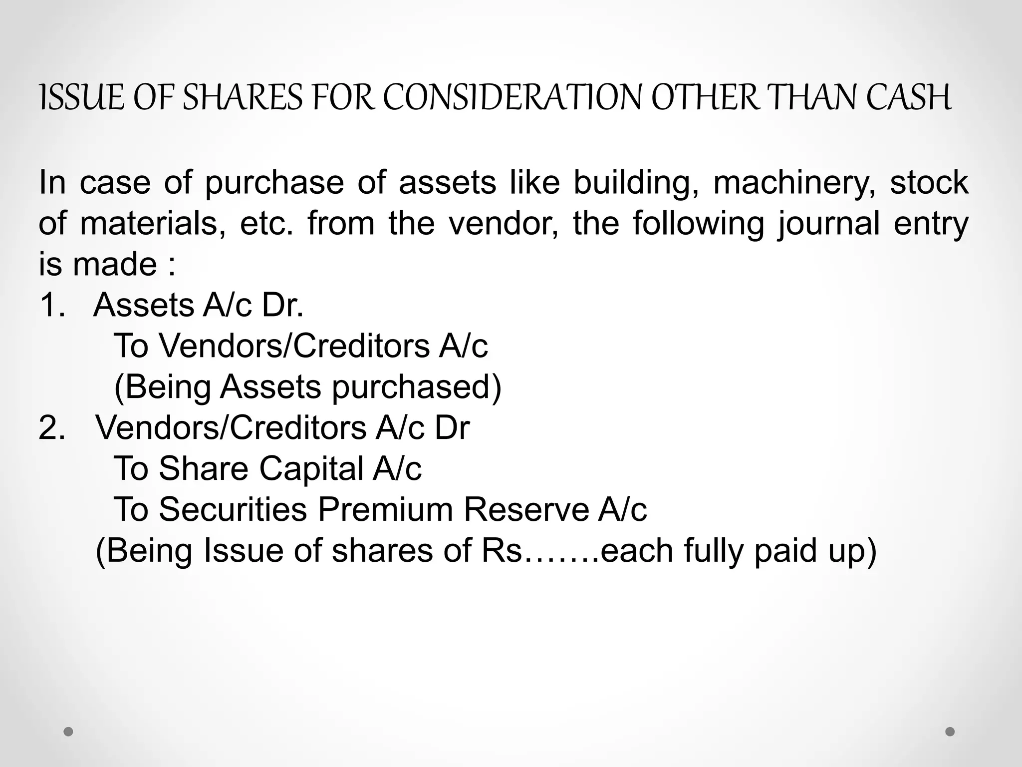 Presentation on Types and Accouting Treatment of Share Capital | PPTX