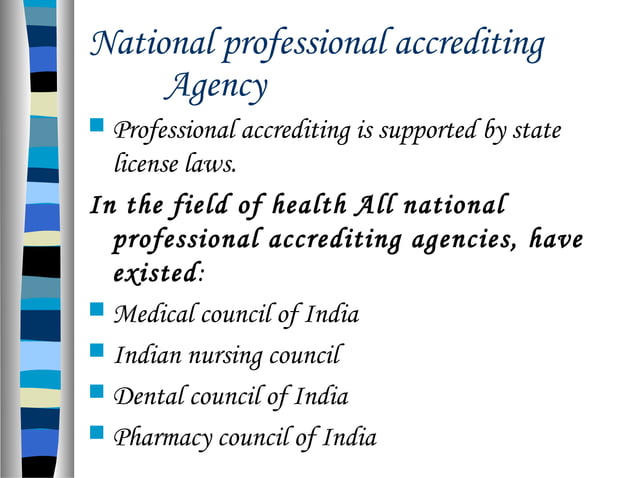 Presentation on Accreditation | PPT | Professional School ...