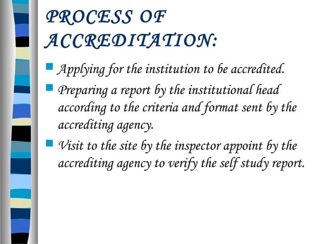 Presentation on Accreditation | PPT | Professional School ...
