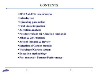 Presentation on Accretion removal in BF2 at JSW Salem.ppt | Commodities ...