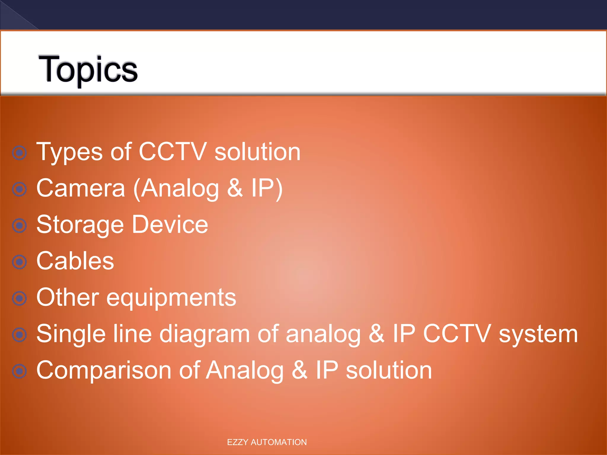 Presentation on a CCTV Security System. | PPTX
