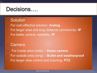 Presentation on a CCTV Security System. | PPTX
