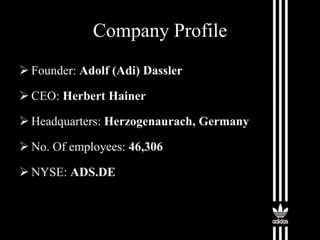 Presentation on adidas and it's company profile | PPTX