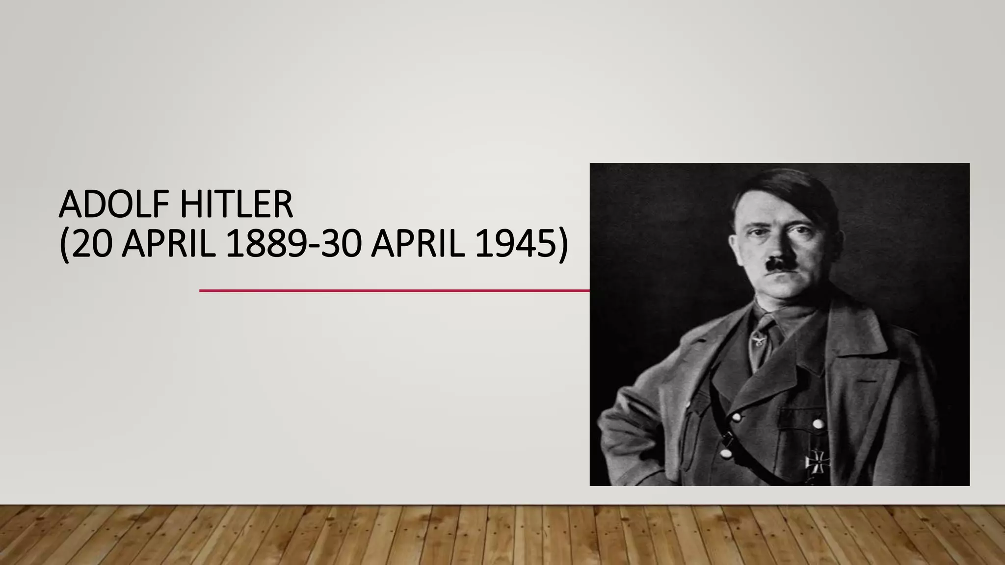 Presentation on adolf hitler | PPTX