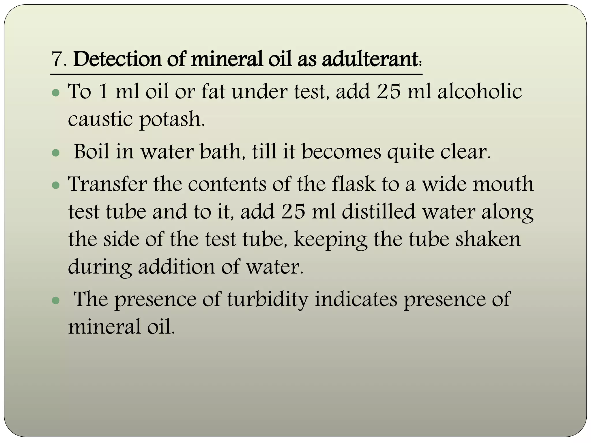 Presentation on adulteration in fats and oils manoj | PPTX