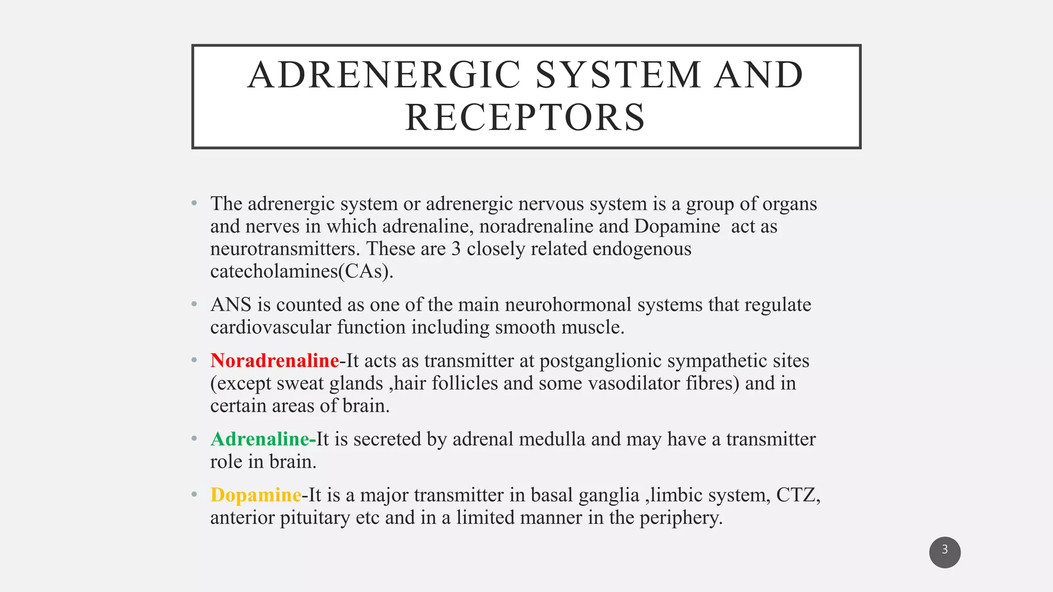 Adrenergic and cholinergic agents | PPTX