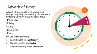 Presentation on adverb and kinds of adverb | PPTX