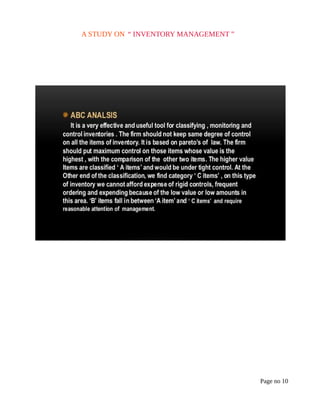 Presentation on INVENTORY MANAGEMENT | PDF