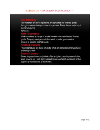 Presentation on INVENTORY MANAGEMENT | PDF