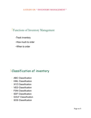 Presentation on INVENTORY MANAGEMENT | PDF