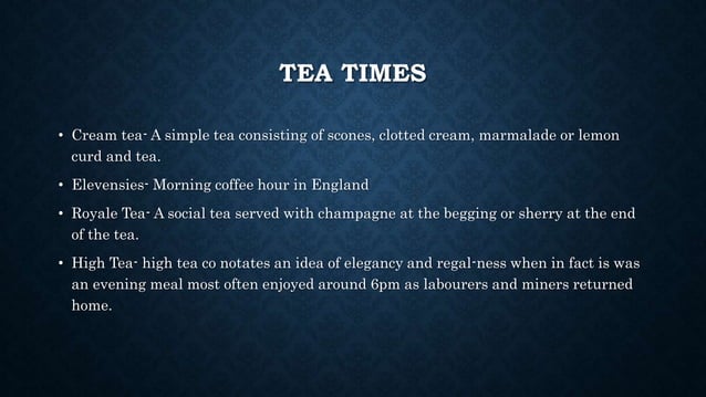 Presentation on afternoon tea | PPTX