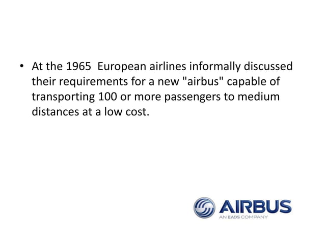 Presentation on airbus | PPTX | Air Travel | Travel Type