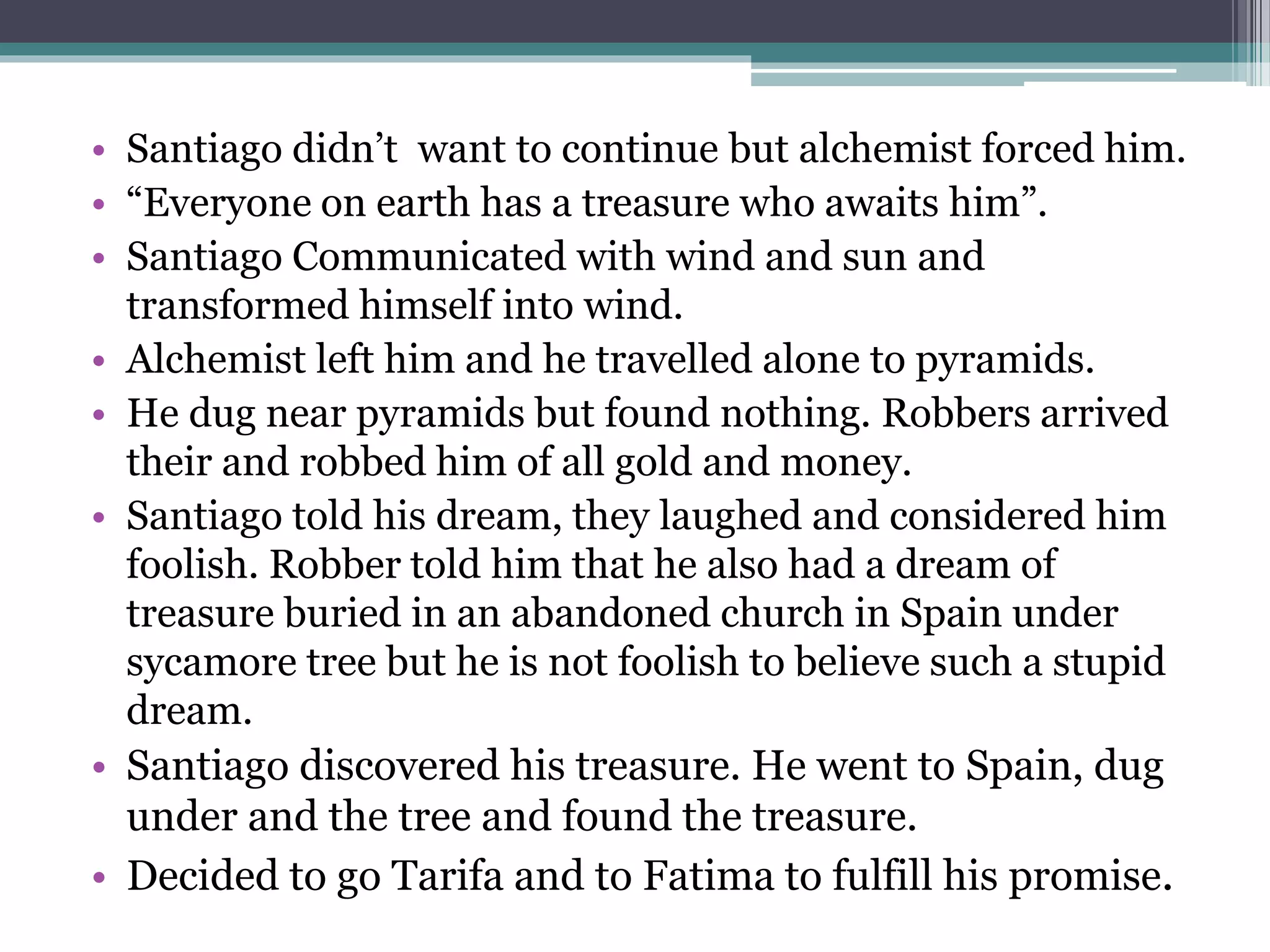 Presentation on alchemist novel | PPTX