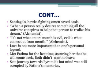 Presentation on alchemist novel | PPTX