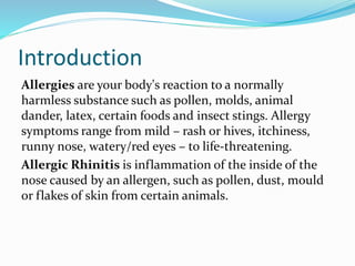 Presentation on allergic rhinitis.pptx