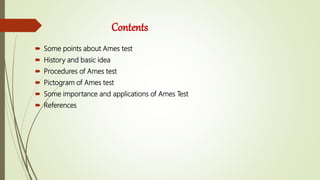 Presentation on ames test | PPTX