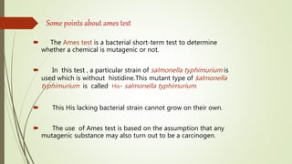 Presentation on ames test | PPTX
