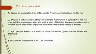 Presentation on ames test | PPTX