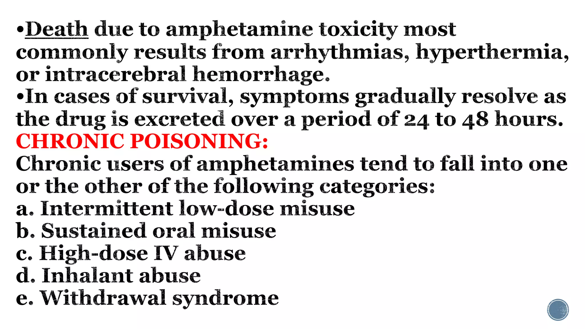 Presentation on amphetamine toxicity | PPTX