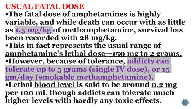 Presentation on amphetamine toxicity | PPT