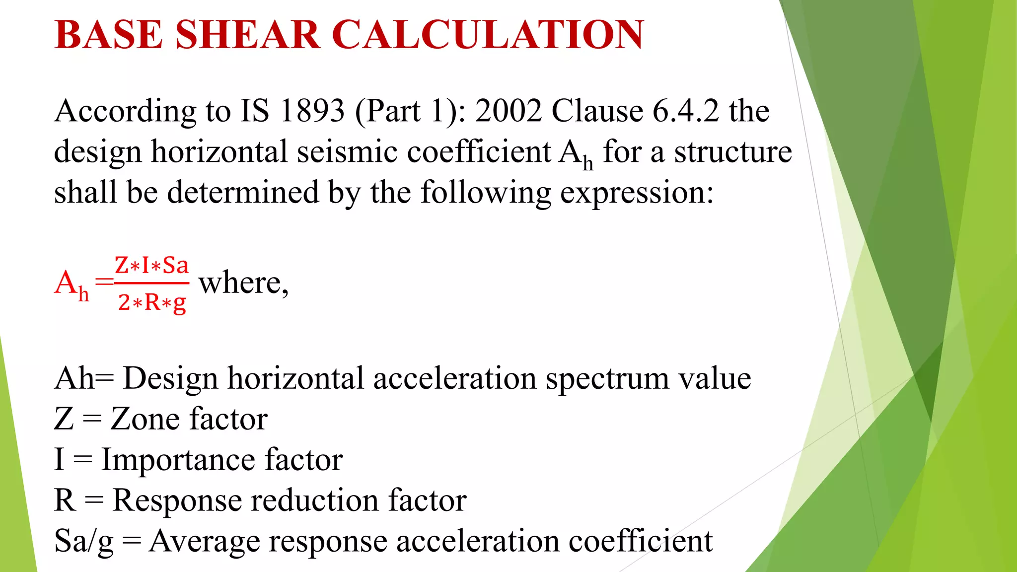 Presentation on analysis and design of earthquake resistant multistorey educational building | PPTX
