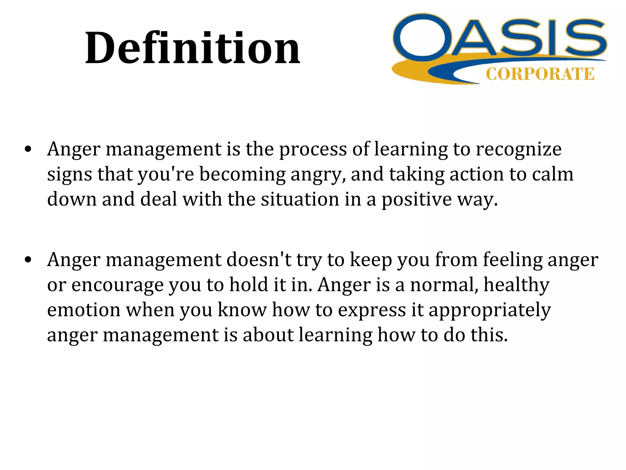 Presentation on Anger Management | PPT