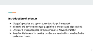 Presentation on angular 5 | PPT