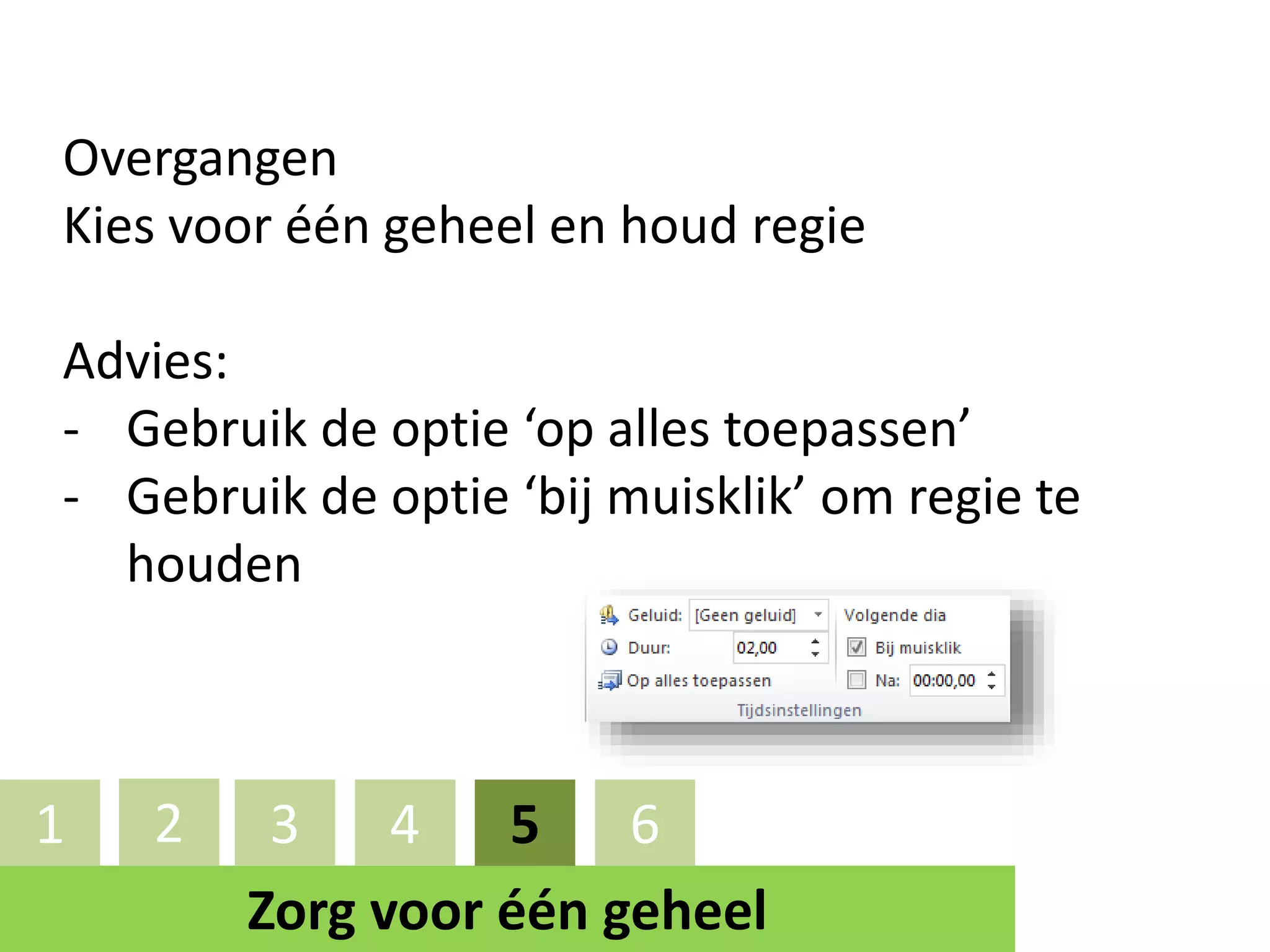 Presentation over animaties en overgangen | PPTX
