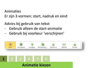 Presentation over animaties en overgangen | PPTX