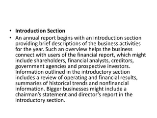 Presentation on annual report | PPTX