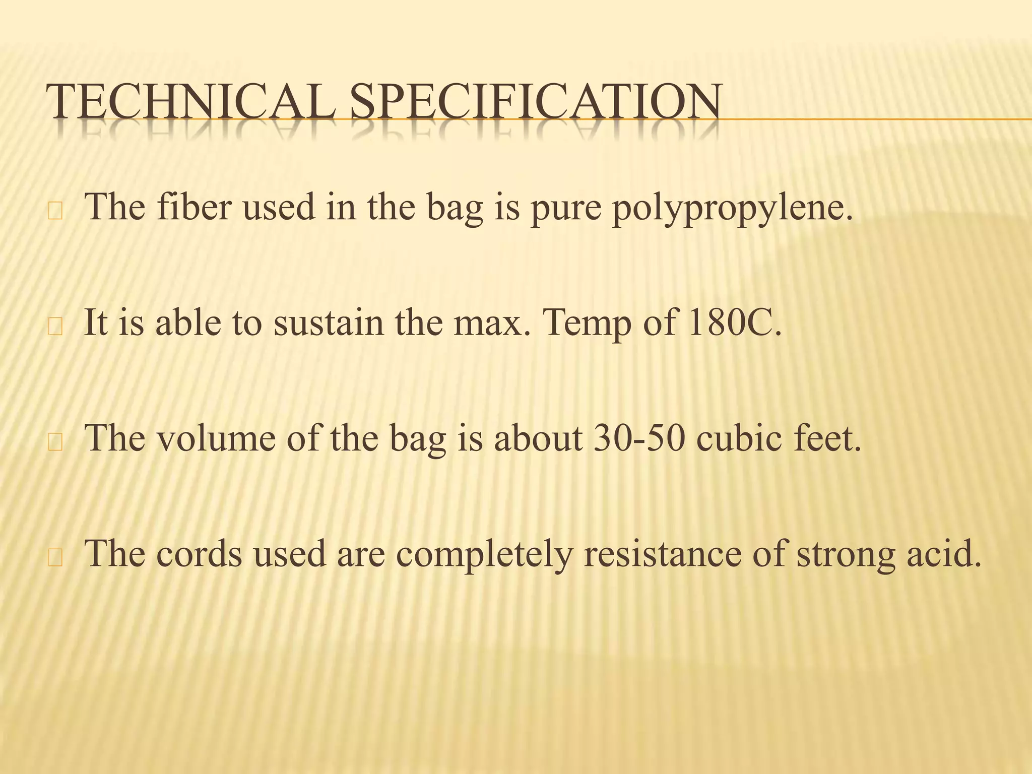 Presentation on anode filter bag | PPT