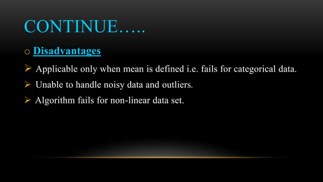 Presentation On An Overview Of Clustering Algorithms And Complexity