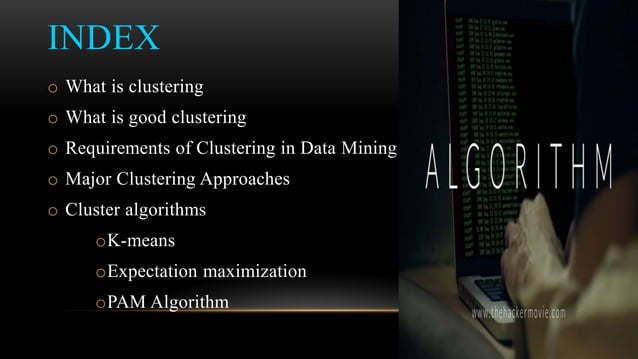 Presentation On An Overview Of Clustering Algorithms And Complexity Analysis Ppt