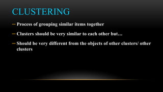 Presentation on an overview of clustering algorithms & complexity analysis | PPT