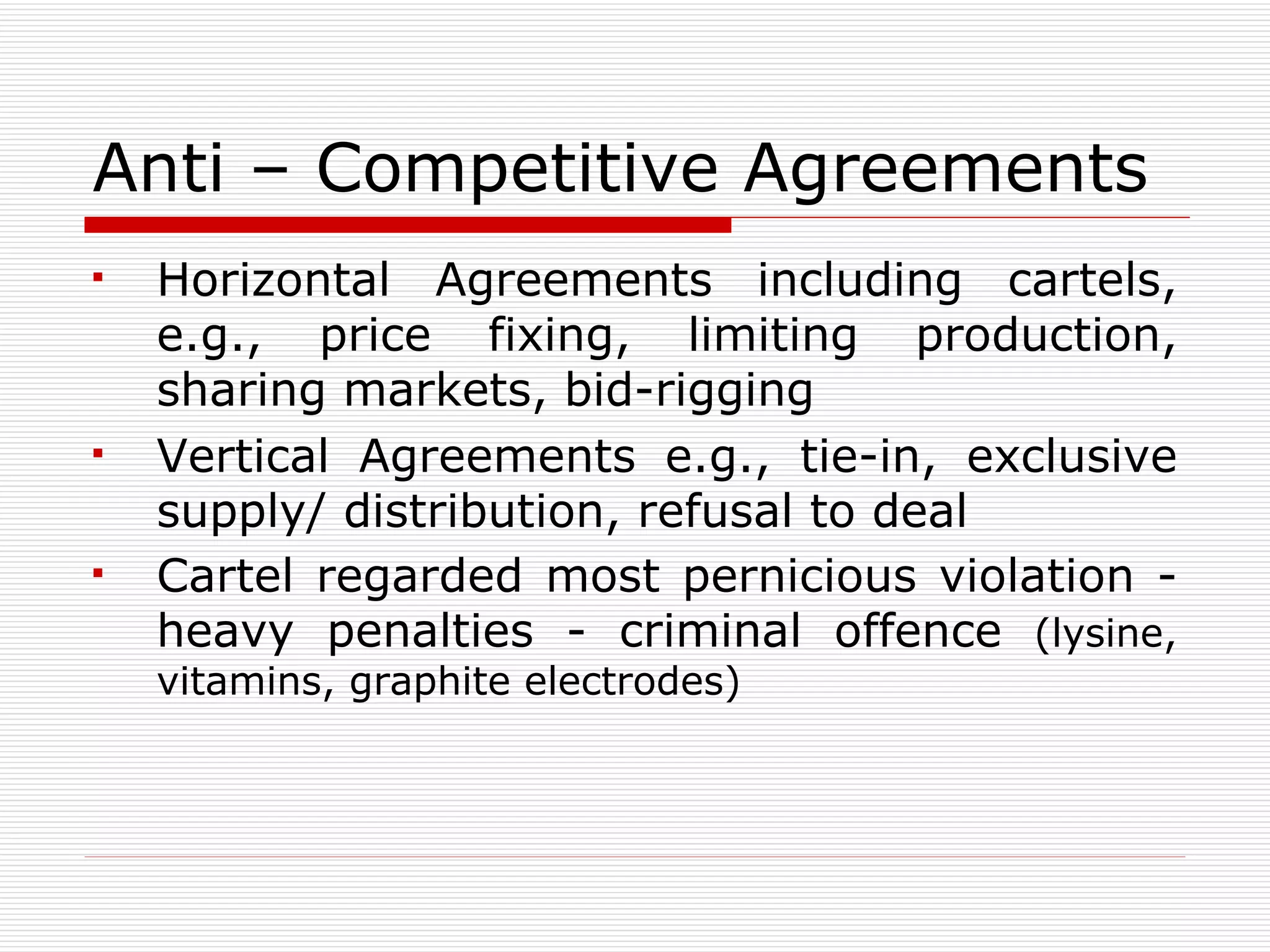 Presentation on anti competition law | PPT