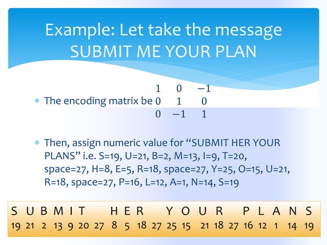 Presentation on application of matrix | PPTX