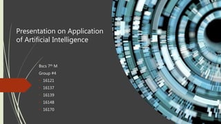 Presentation on applications of artificial intelligence | PPT
