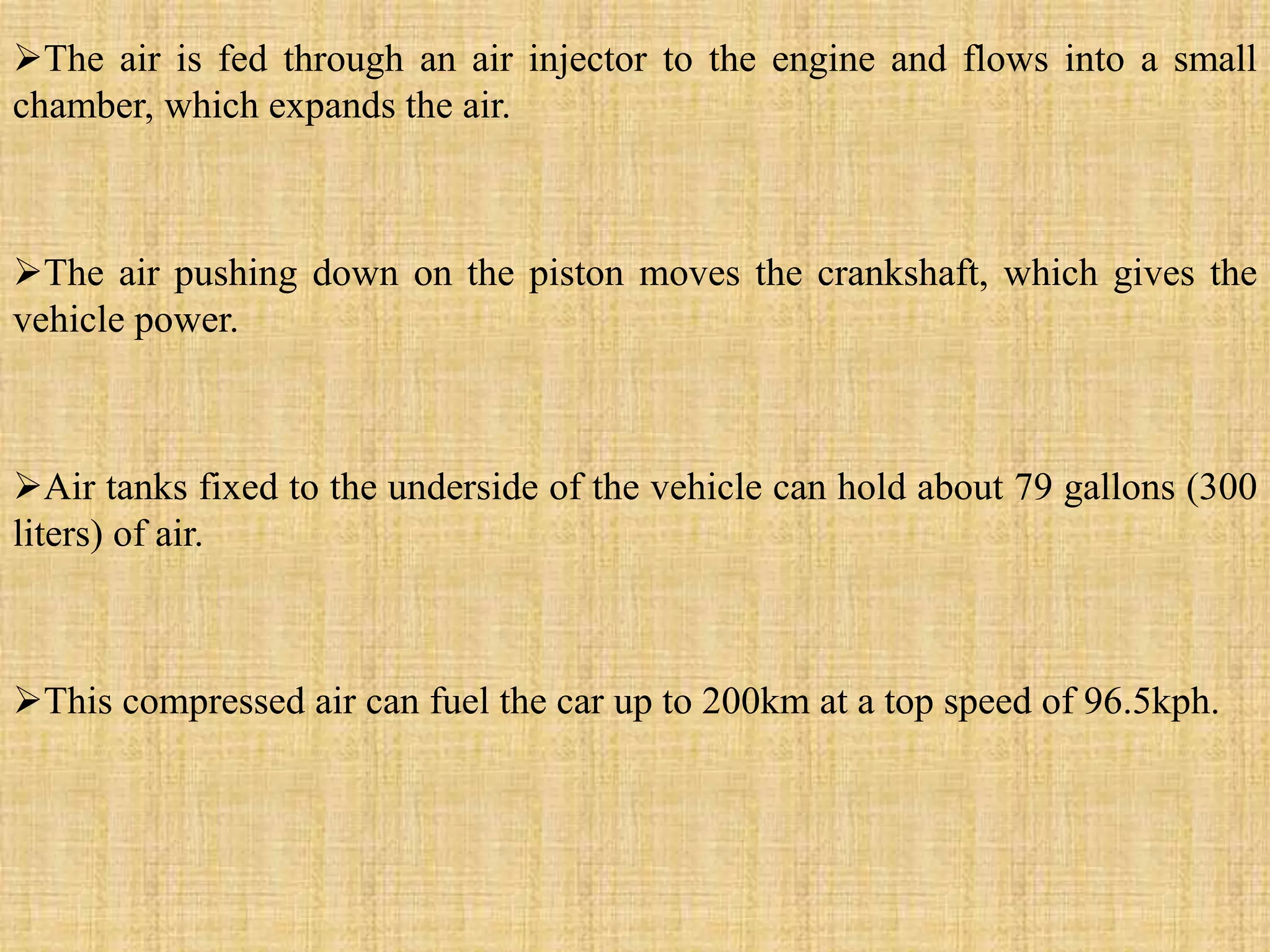 Presentation on Air Powered Vehicle | PPTX