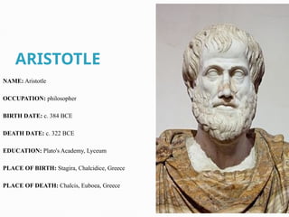 Presentation on Aristotle (his philosophy & major works).pptx