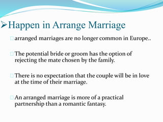 Presentation on arrange marriage | PPTX | Wedding | Personal ...