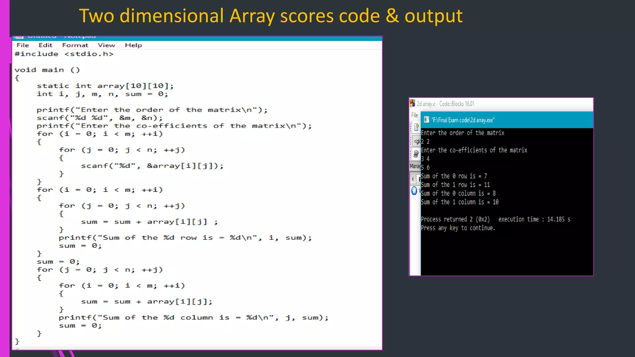 Presentation On Array Ppt 
