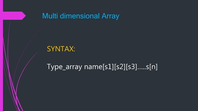 Presentation on array | PPTX