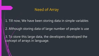 Presentation on array | PPTX