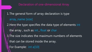 Presentation on array | PPTX