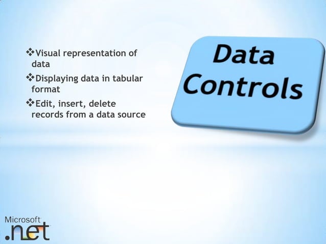 Presentation on asp.net controls | PPTX