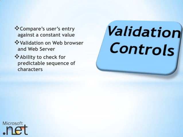 Presentation on asp.net controls | PPTX