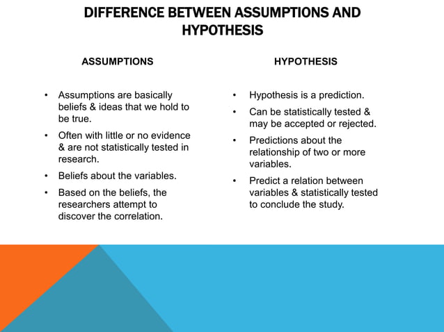 PRESENTATION ON Assumptions.pptx | Science