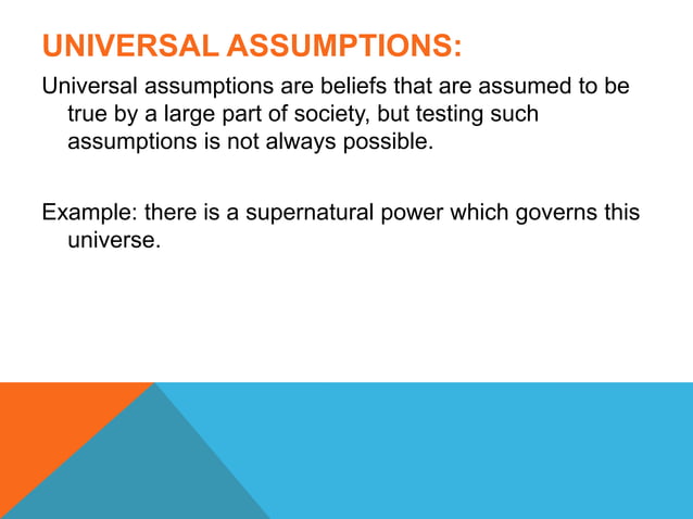 PRESENTATION ON Assumptions.pptx | Science