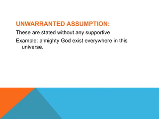 PRESENTATION ON Assumptions.pptx